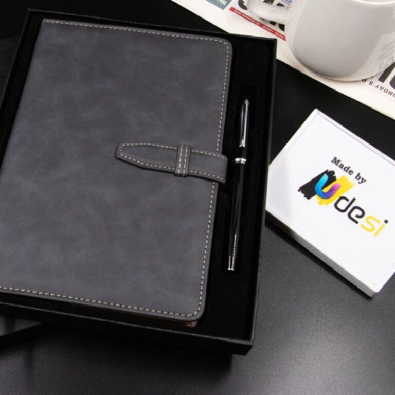 Gift set สมุดโน๊ตปกหนา หุ้มหนังPU ขนาดA5 พร้อมปากกาโรลเลอร์บอล แบบปลอก ...