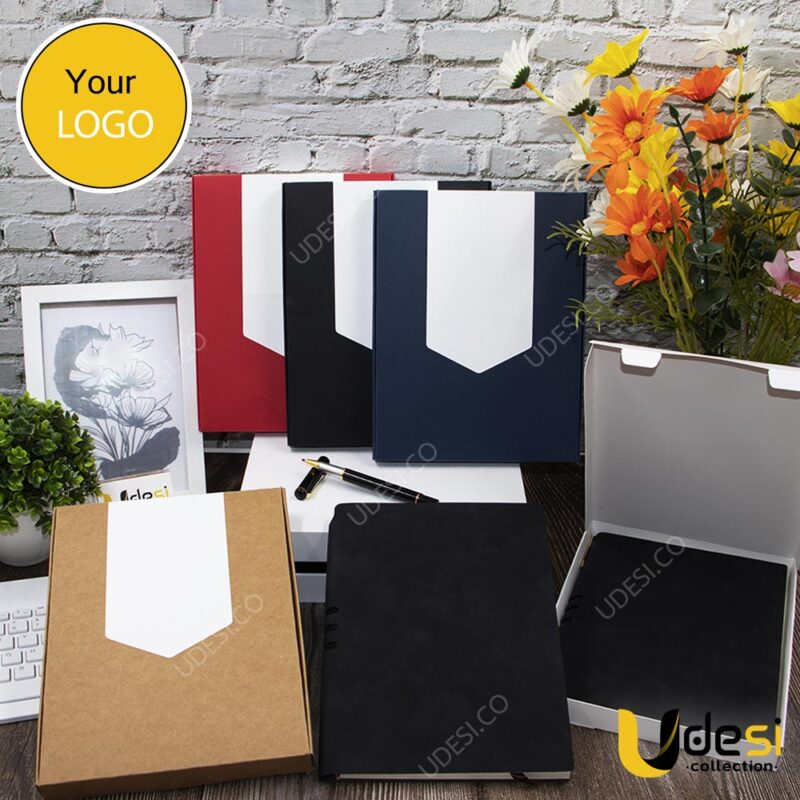 Udesi Collection – สมุดโน๊ต A5 ปกหนัง + ปากกาโรลเลอร์บอล 0.5 mm - Udesi