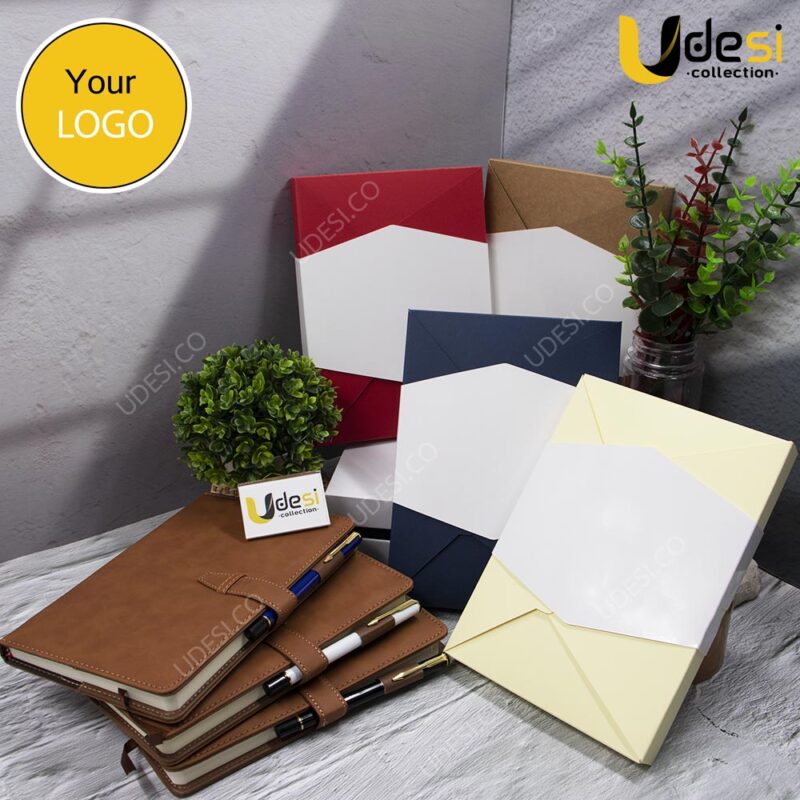 Udesi Collection – สมุดโน๊ตปกหนังขนาด A5 + ปากกาโรลเลอร์บอล 0.5 mm - Udesi